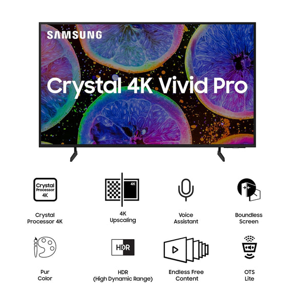 Samsung 108 cm (43 inches) D Series Crystal 4K Vivid Pro Ultra HD Smar ...
